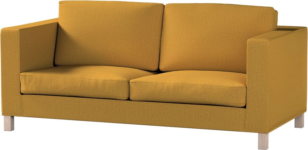 Potah na pohovku IKEA Karlanda rozkládací, krátký barva žlutá látka pletený vzor