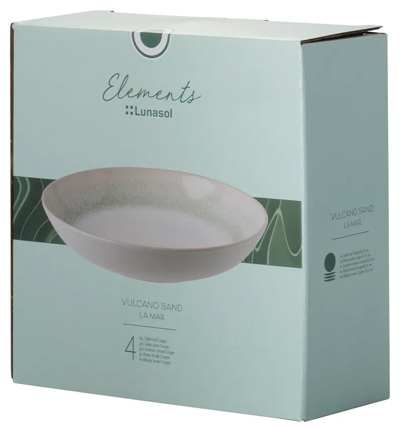 Sada hlubokých talířů 4 ks – Elements Vulcano Sand la mar - 492766