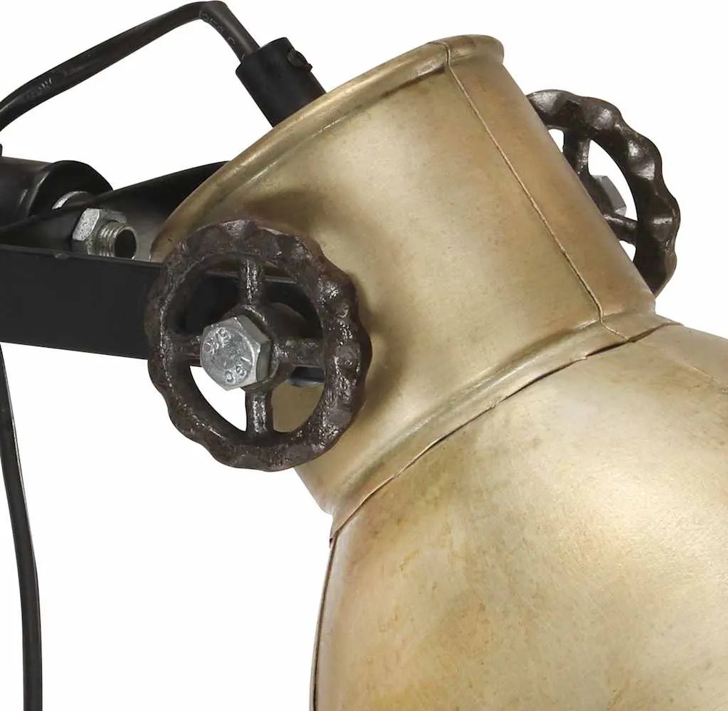 Podlahová lampa se 2 svítidly mosazná E27 litina 320584