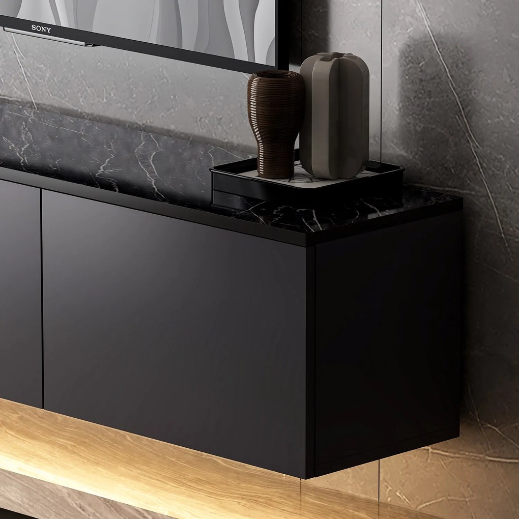 Kalune design TV stolek NEON antracitová