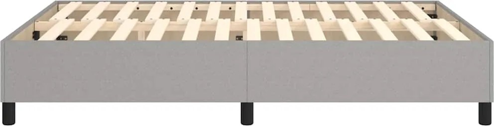 Rám postele s boxspringem světle šedý 140 x 190 cm textil 3120854