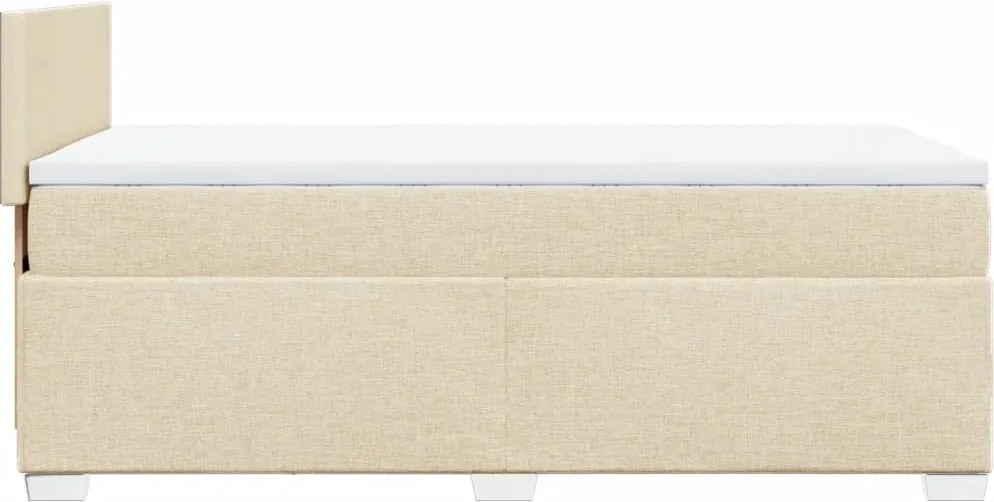 Box spring postel s matrací krémová 80 x 200 cm textil 3285713