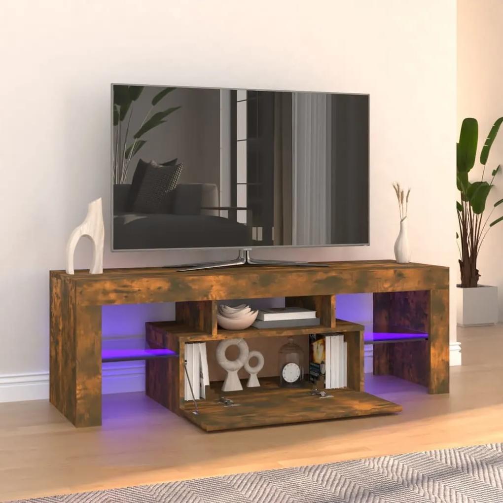 vidaXL TV skříňka s LED osvětlením 120x35x40 cm [815668] Barva: kouřový dub