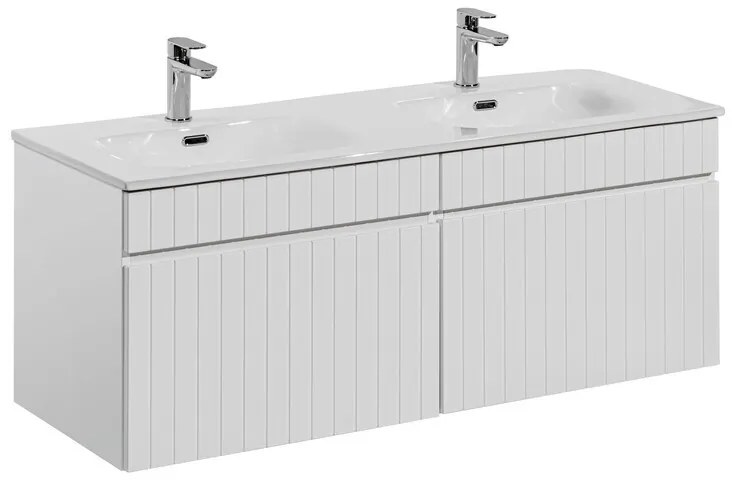 Závěsná skříňka Iconic Sky se zápustným umyvadlem 120 cm bílá