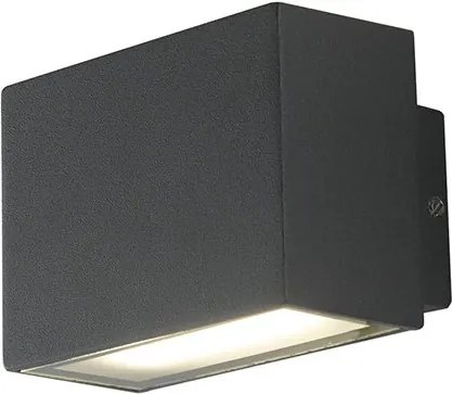 FAN LED-W-AGERA-90 AKCE - Venkovní nástěnné svítidlo LED AGERA černá hliník 2x3 W 680 lm 3000/4000 K IP54 7 x 18 x 6,5 - FANEUROPE