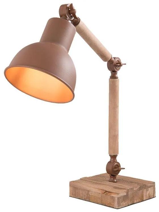 Stolní lampa přírodní světle hnědá Woody 15 x 25 x 45 cm