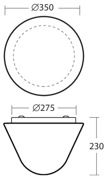 Osmont Draco 3, stropní svítidlo, 2x75W E27, prům.35cm