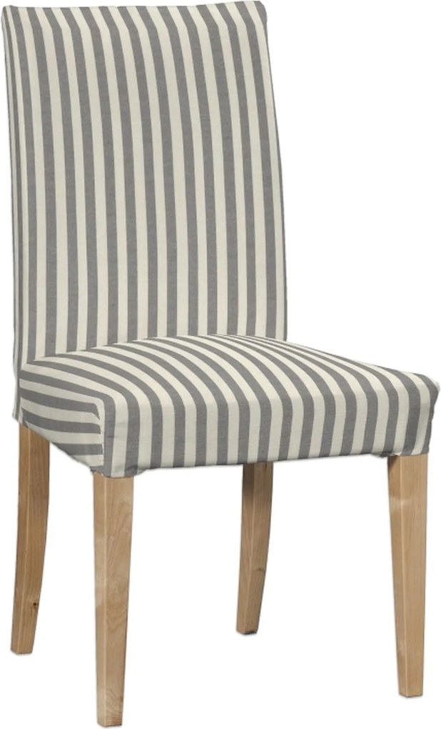 Potah na židli IKEA Henriksdal, krátký barva šedá látka vzorované
