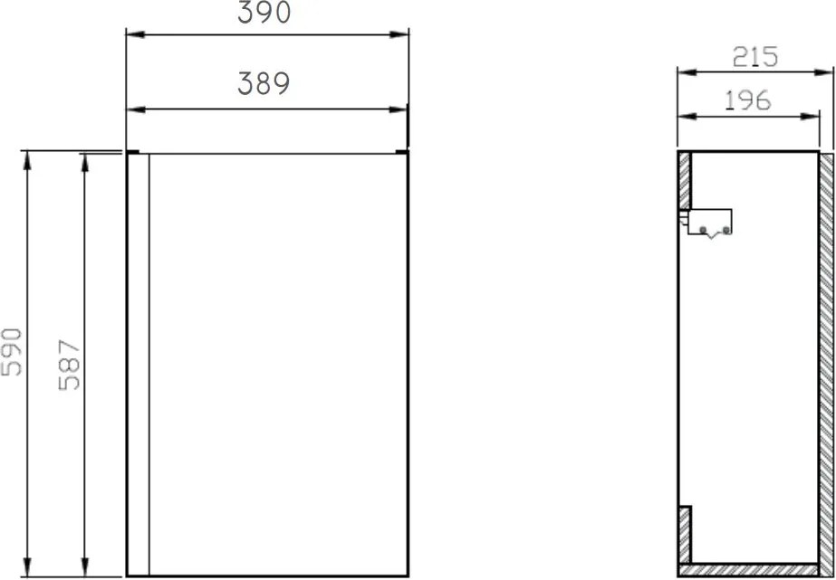 Cersanit - SET skříňka + umyvadlo, šedý lesk, Moduo 40, S801-217-DSM