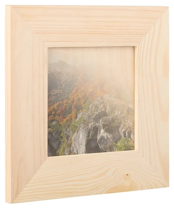 ČistéDřevo Dřevěný fotorámeček na zeď 18.5 x 18.5 cm