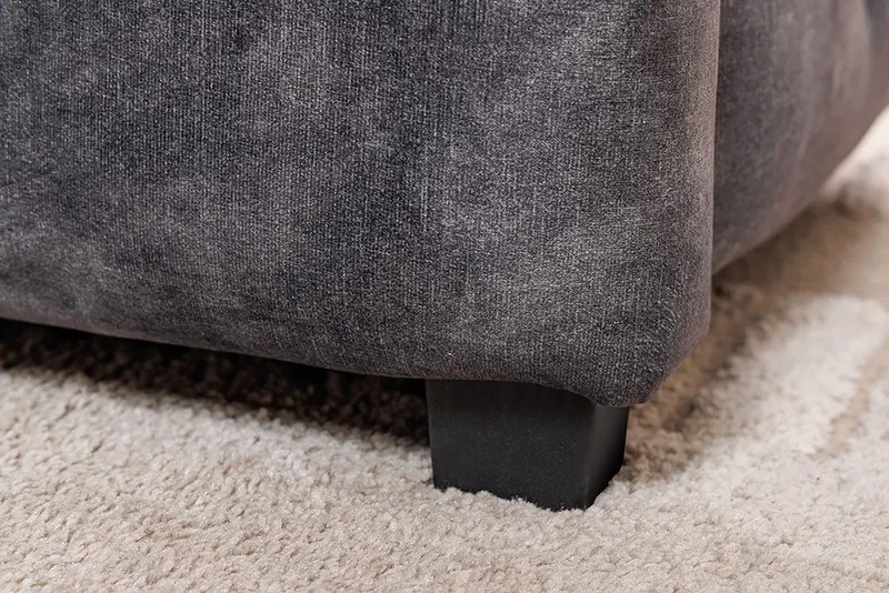 Designová postel Laney Chesterfield 160 x 200 cm šedý samet
