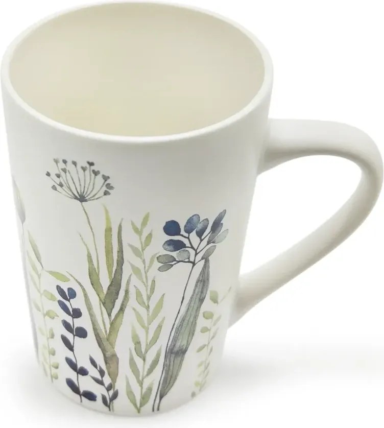 Porcelánový hrnek Zelená louka, 300 ml – luční motiv v odstínech zelené, matný povrch