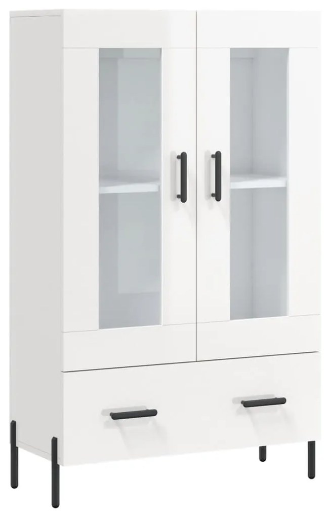 vidaXL Skříň highboard lesklá bílá 69,5 x 31 x 115 cm kompozitní dřevo