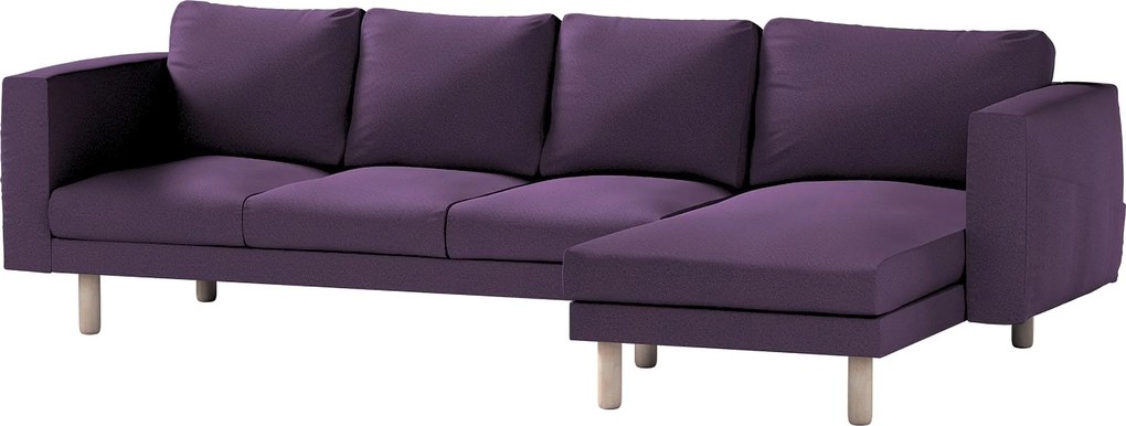 Potah na pohovku IKEA Norsborg 4-místná se šezlongem barva fialová látka pletený vzor