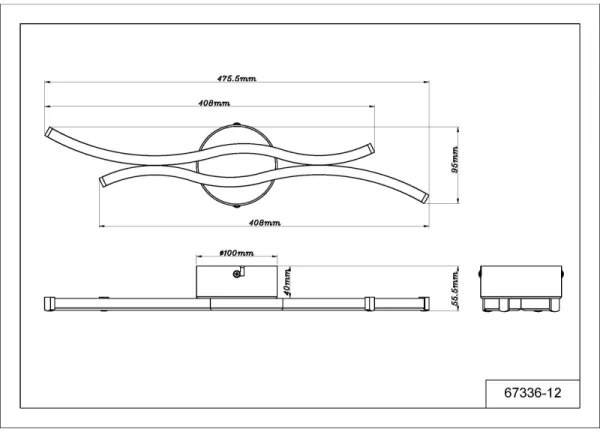Globo 67336-12 - LED Stropní svítidlo BOYD LED/12W/230V 3000K