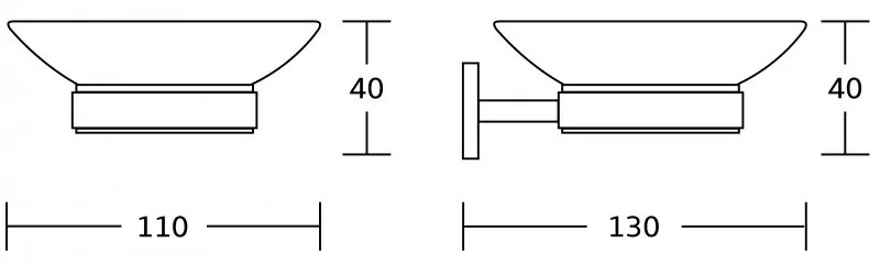 Mexen Lea držák na mýdlo, chromová, 7026039-00