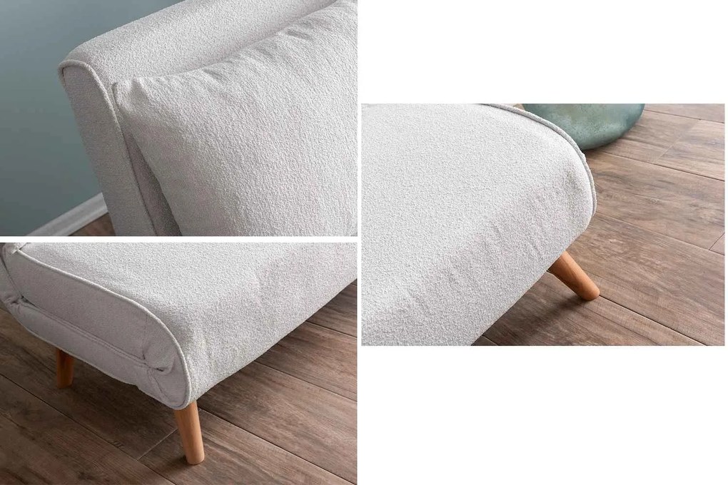 Designová rozkládací pohovka Felicitas II 120 cm krémová