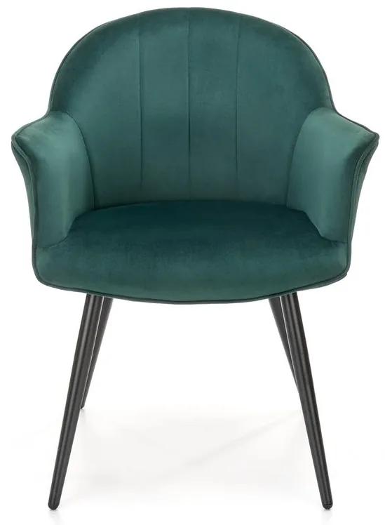 Halmar Jídelní židle K468 - tmavě zelená