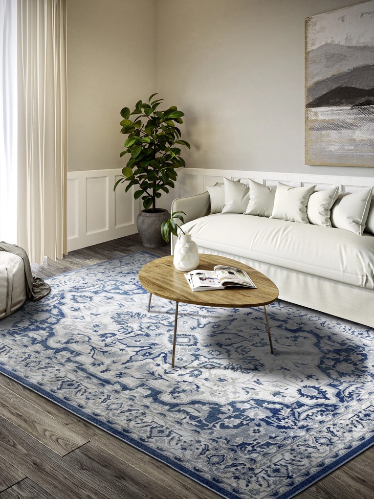 Villeroy & Boch Kusový koberec 106122 Cream, Blue, 120x170, modrá, ložnice