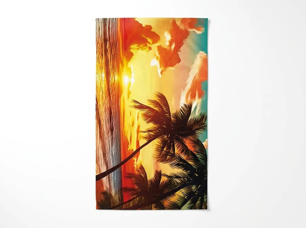 Rychleschnoucí XXL plážová osuška AURORIA barevná 150 x 210 cm, 100% mikrovlákno