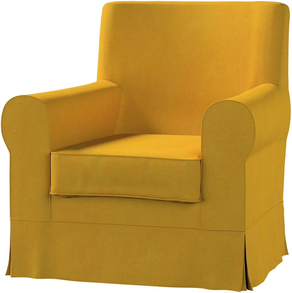 Potah na křeslo IKEA Ektorp Jennylund barva žlutá látka pletený vzor