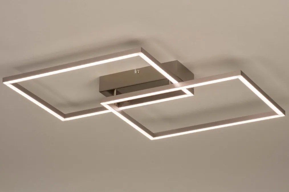 Stropní stmívatelné designové LED svítidlo do obýváku York Quadro