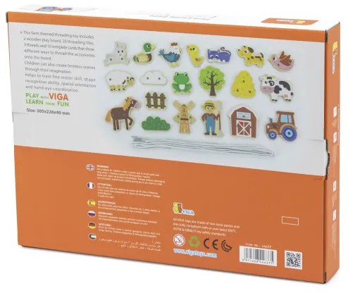 Dřevěná motorická hra Viga 44637 Farma