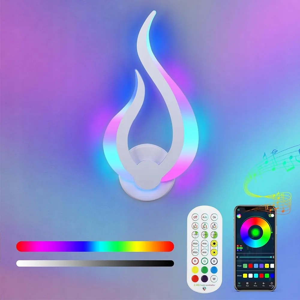 Nástěnné Led Svítidlo Inteligentní Změna Barvy Rgb Music Sync App