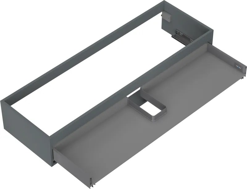 Mexen Box-A, závěsná skříňka, 140 cm, 1 zásuvka, grafitová matná, 91AX0-1400-235-1-66