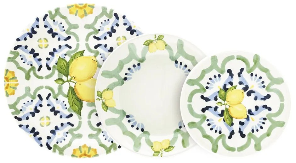 18dílná sada keramického nádobí Villa Altachiara Amalfi