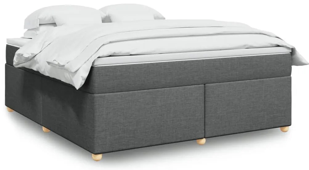Box spring postel s matrací tmavě šedá 180x200 cm textil 3285395