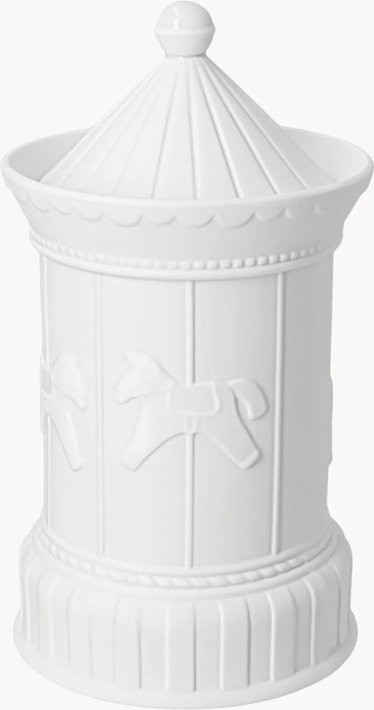 Ručně vyrobená porcelánová dóza Carousel