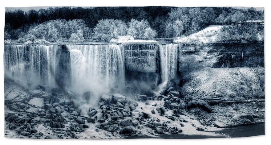 Ručník SABLO - Černobílý vodopád 70x140 cm