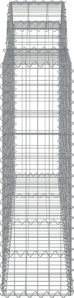Klenuté gabionové koše 8 ks 200x30x100/120cm pozinkované železo 3146116