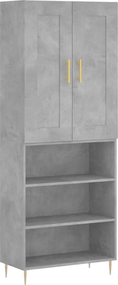 vidaXL Skříň highboard 69,5 x 34 x 180 cm kompozitní dřevo [3200061] Barva: Bílá