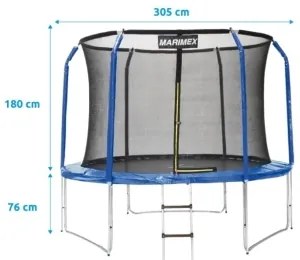 Trampolína 305 cm 2021 Marimex 19000081 s ochrannou sítí a schůdky