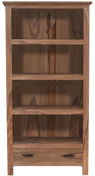Indický nábytek - Knihovna Rami 90x180x35 z indického masivu palisandr Natural