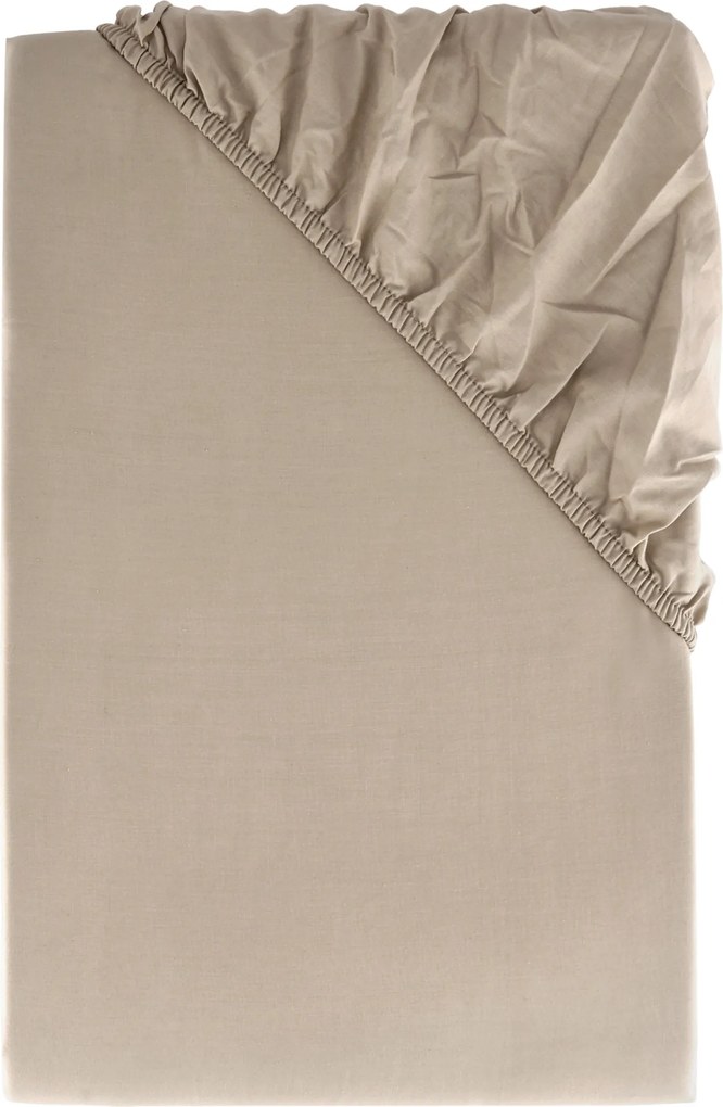Livarno home Perkálové napínací prostěradlo, 90-100 x 200 cm (béžová)
