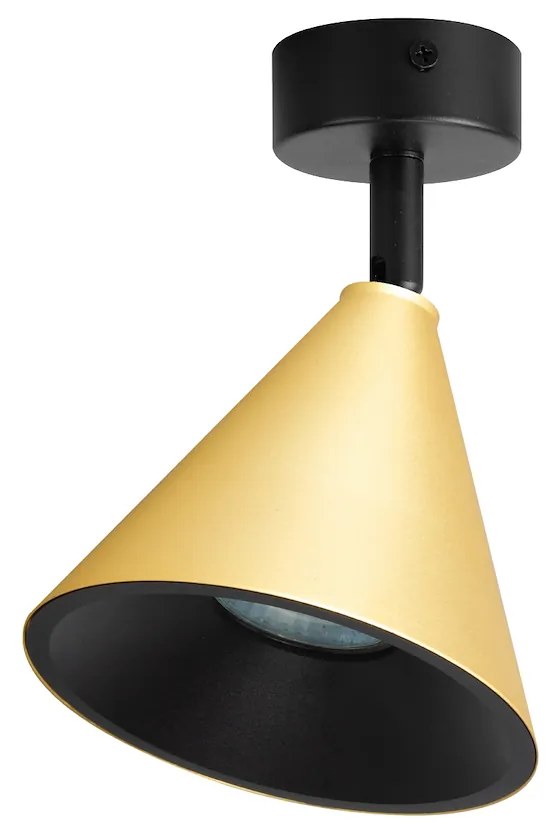 Bodové svítidlo Cone, 1x zlaté/černé kovové stínítko, b