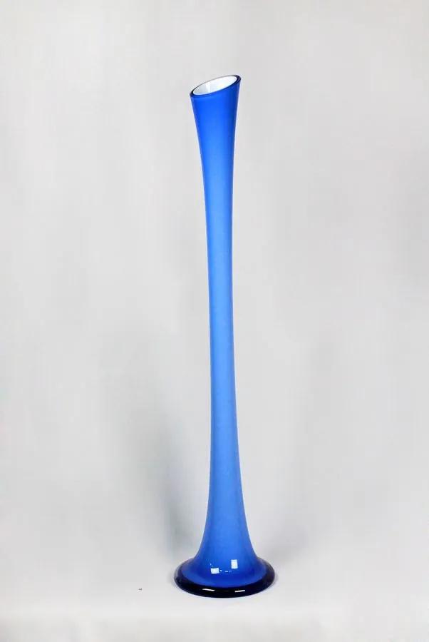 Levné-garnýže.cz - Váza designová Píšťala velká modrá 80 - 90 cm