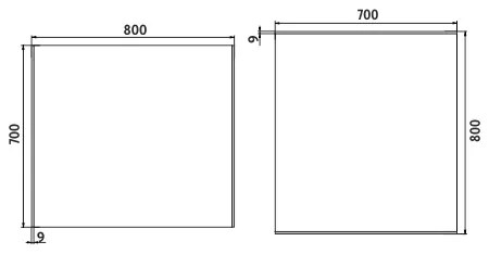 Nimco LED zrcadlo 800x700 - ZP 9003