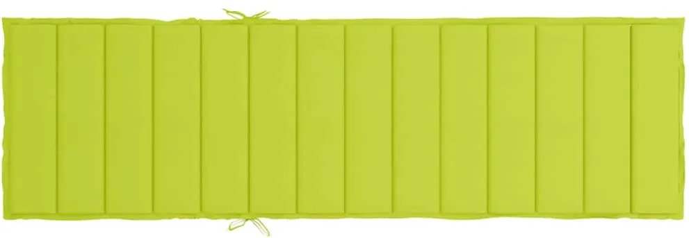 Poduška na lehátko jasně zelená 200 x 70 x 3 cm oxfordská látka 314229