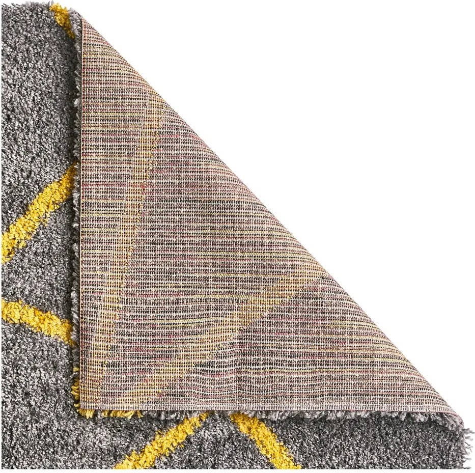 Šedo-žlutý koberec Think Rugs Royal Nomadic Grey & Yellow, 120 x 170 cm