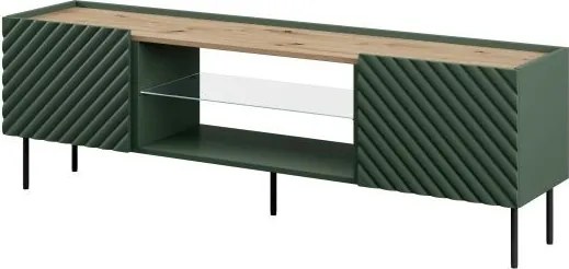 TV stolek Onda 180,5 cm zelený/dub artisan