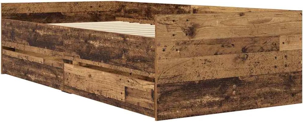 Rám postele Staré dřevo 90 x 190 cm Masivní borové dřevo 3403207