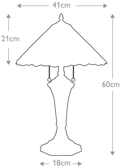 Elstead QZ-CAMBRIDGE-TL - Stolní lampa Tiffany BELLE 2xE27/75W/230V