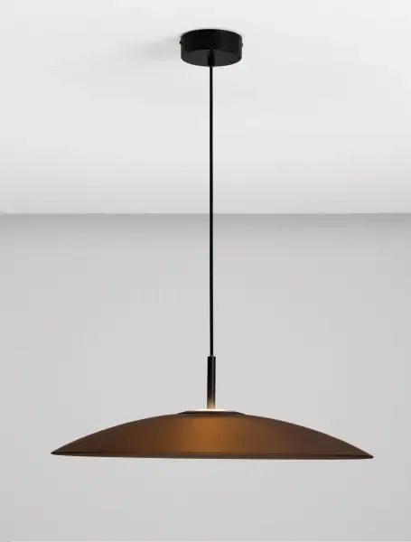 LED černo-moce hnědý moderní lustr Polifemo