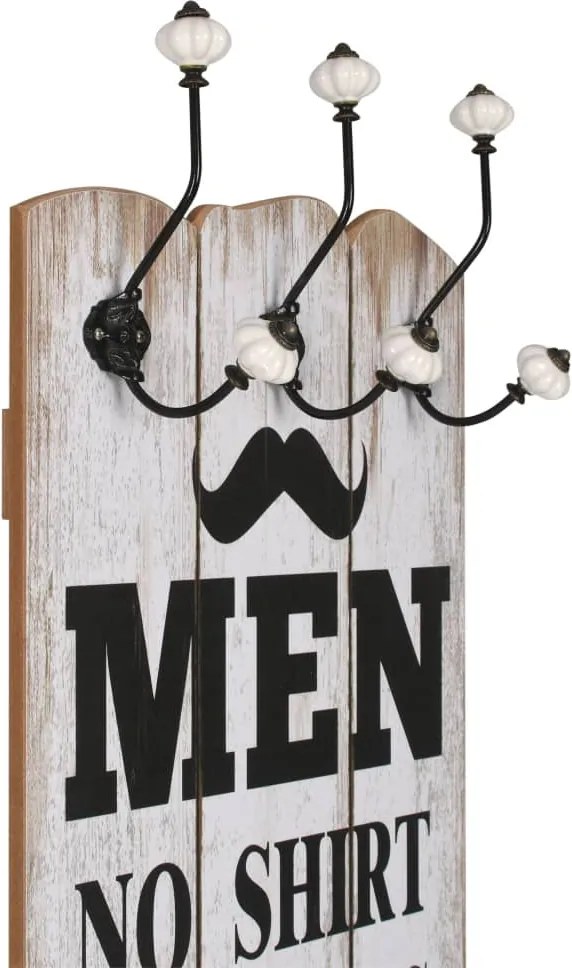 Nástěnný věšák na kabáty MEN LADIES s 6 háčky 120 x 40 cm 245852