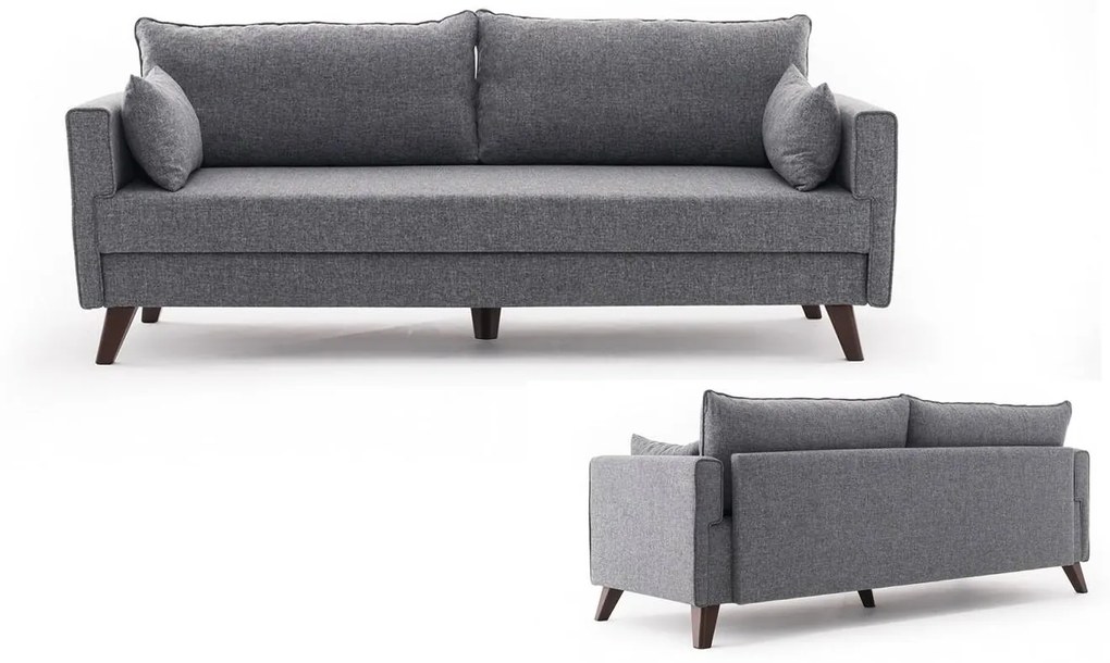 Designová rozkládací sedačka Marisela 208 cm šedá