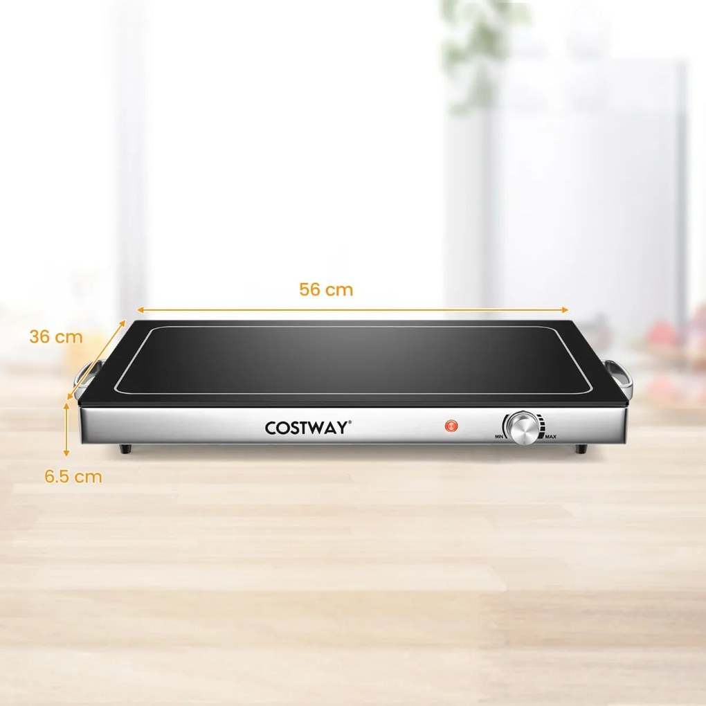 Costway Ohřívací talíř Elektrický ohřívač potravin s funkcí ohřevu 50 - 120 ℃